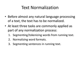 NLP_KASHK:Text Normalization | PPT