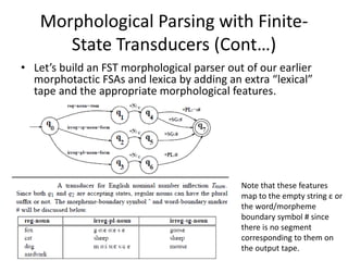 NLP_KASHK:Finite-State Morphological Parsing | PPTX