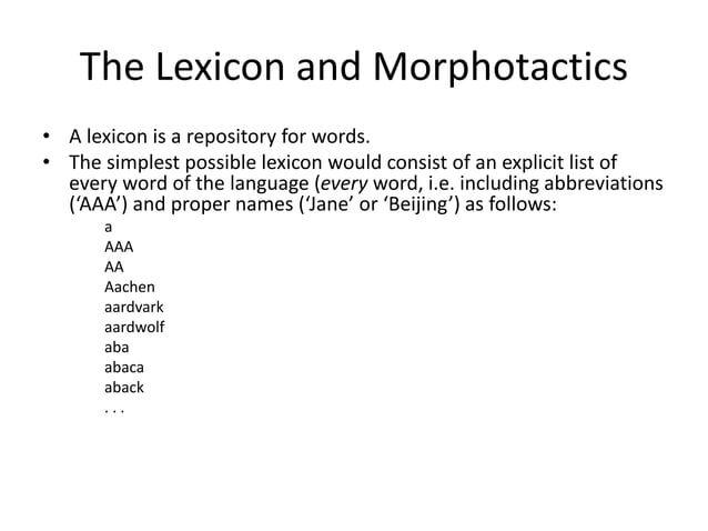 NLP_KASHK:Finite-State Morphological Parsing | PPTX | Programming Languages | Computing