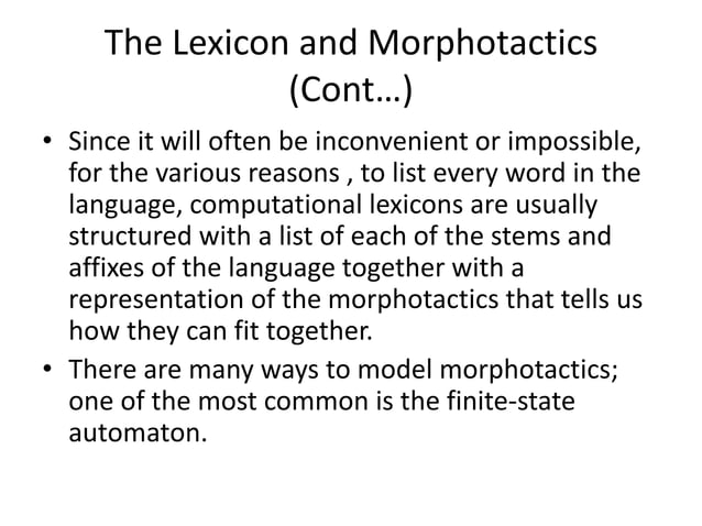 NLP_KASHK:Finite-State Morphological Parsing | PPTX | Programming Languages | Computing