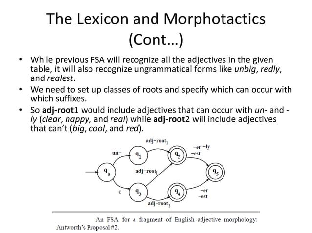 NLP_KASHK:Finite-State Morphological Parsing | PPTX | Programming Languages | Computing