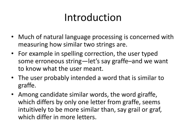NLP_KASHK:Minimum Edit Distance | PPTX | Programming Languages | Computing