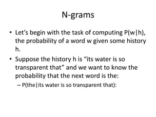 NLP_KASHK:N-Grams | PPTX | Physics | Science
