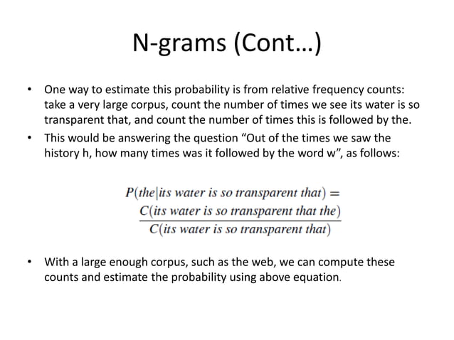 NLP_KASHK:N-Grams | PPTX | Physics | Science