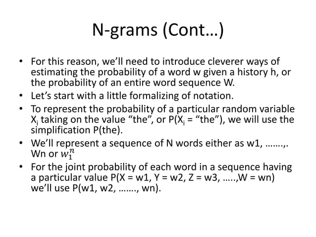 NLP_KASHK:N-Grams | PPTX | Physics | Science