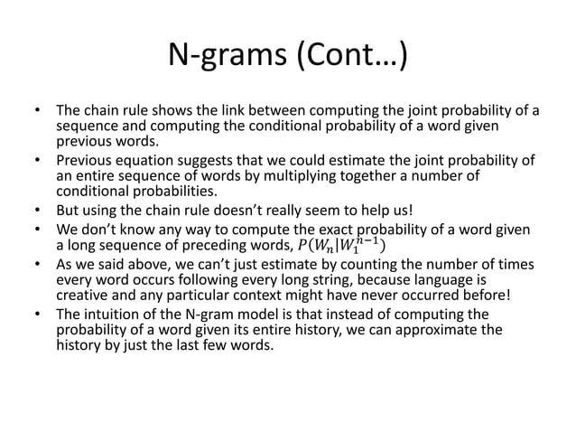 NLP_KASHK:N-Grams | PPTX | Physics | Science