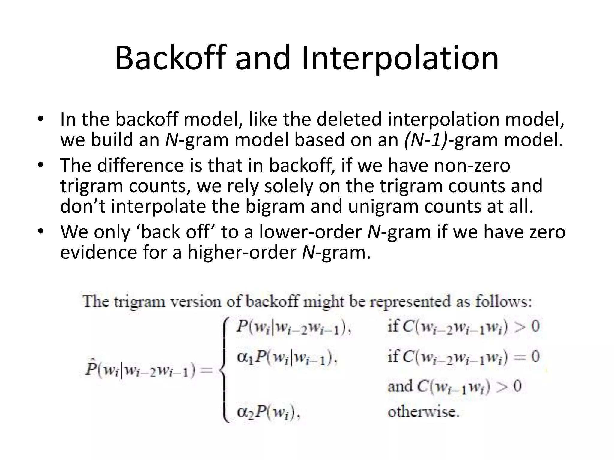 NLP_KASHK:Smoothing N-gram Models | PPTX