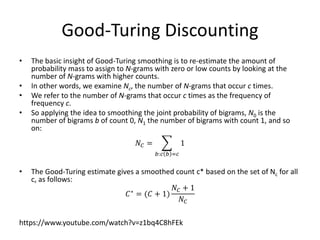 NLP_KASHK:Smoothing N-gram Models | PPTX