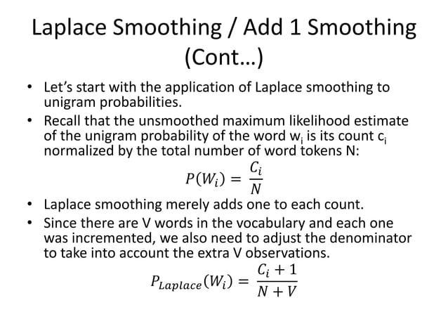 NLP_KASHK:Smoothing N-gram Models | PPTX | Technology & Computing