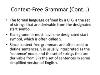 NLP_KASHK:Context-Free Grammar for English | PPTX