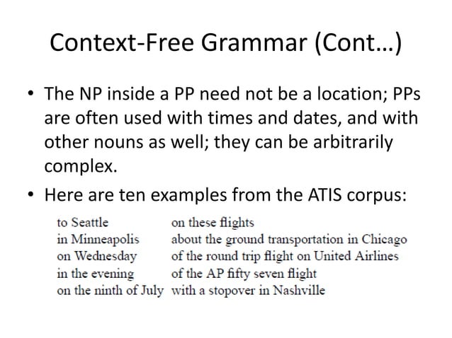 NLP_KASHK:Context-Free Grammar for English | PPTX