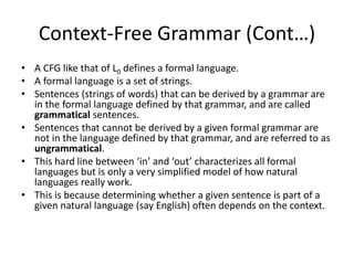 NLP_KASHK:Context-Free Grammar for English | PPTX