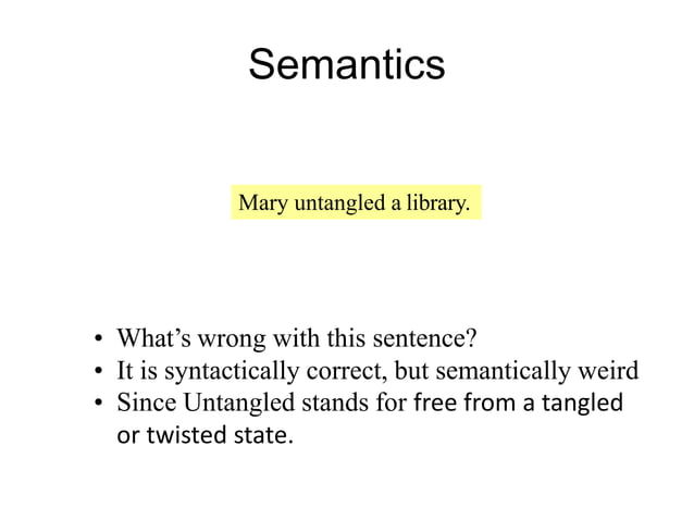 Semantic Analysis Natural Language Processing | PPT