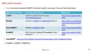 Deep Learning in NLP (BERT, ERNIE and REFORMER) | PPT