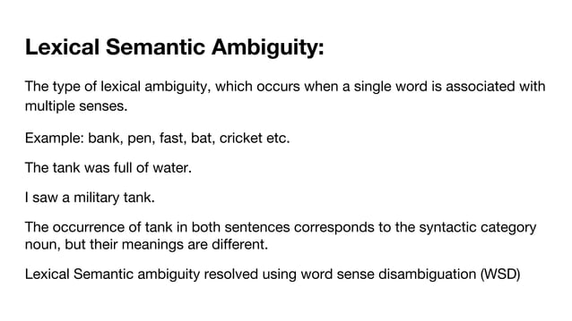 Nlp ambiguity presentation | PDF