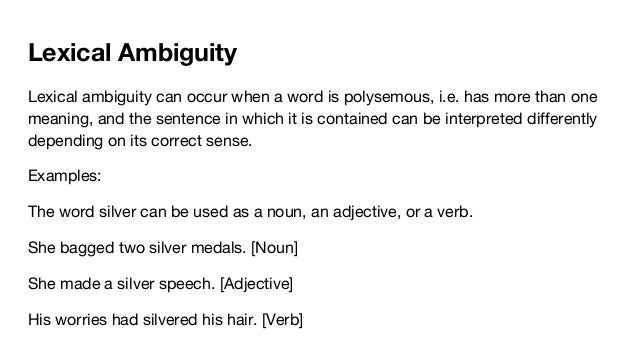 Nlp ambiguity presentation