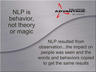 NLP and Sales by Dr. Duane Lakin | PPTX