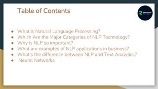 NLP Applications | PPT