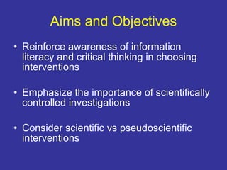 Pseudo-scientific Educational Interventions | PPT
