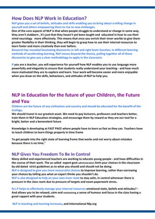 Nlp breakthrough india | PDF