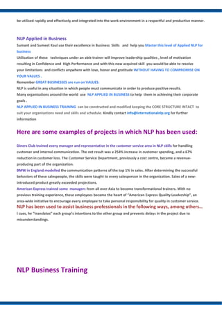 Nlp breakthrough india | PDF