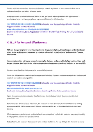 Nlp breakthrough india | PDF