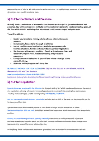 Nlp breakthrough india | PDF