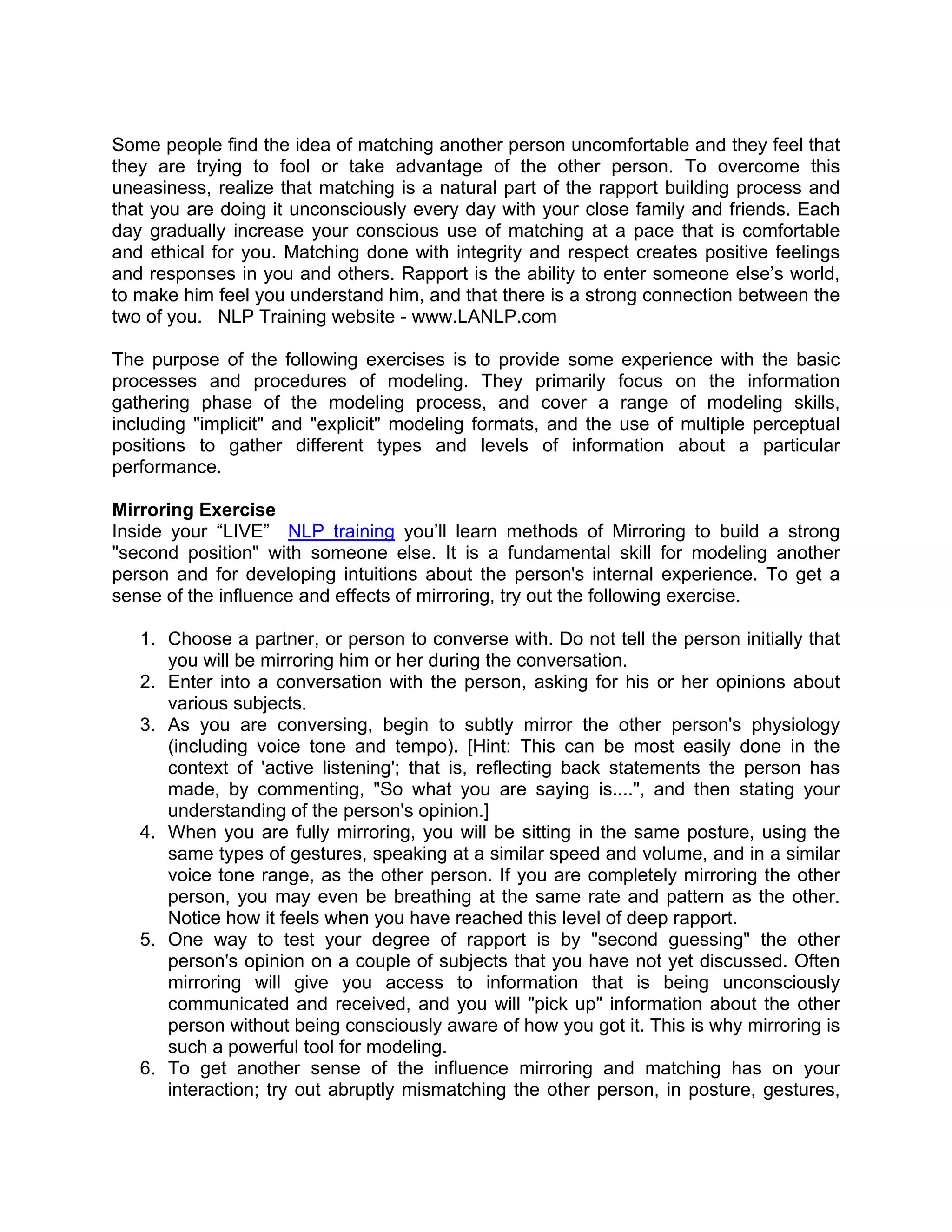 Nlp communication skills! | PDF