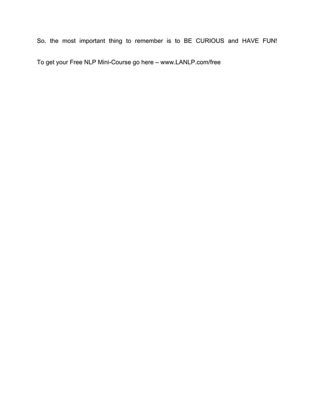 Nlp communication skills! | PDF