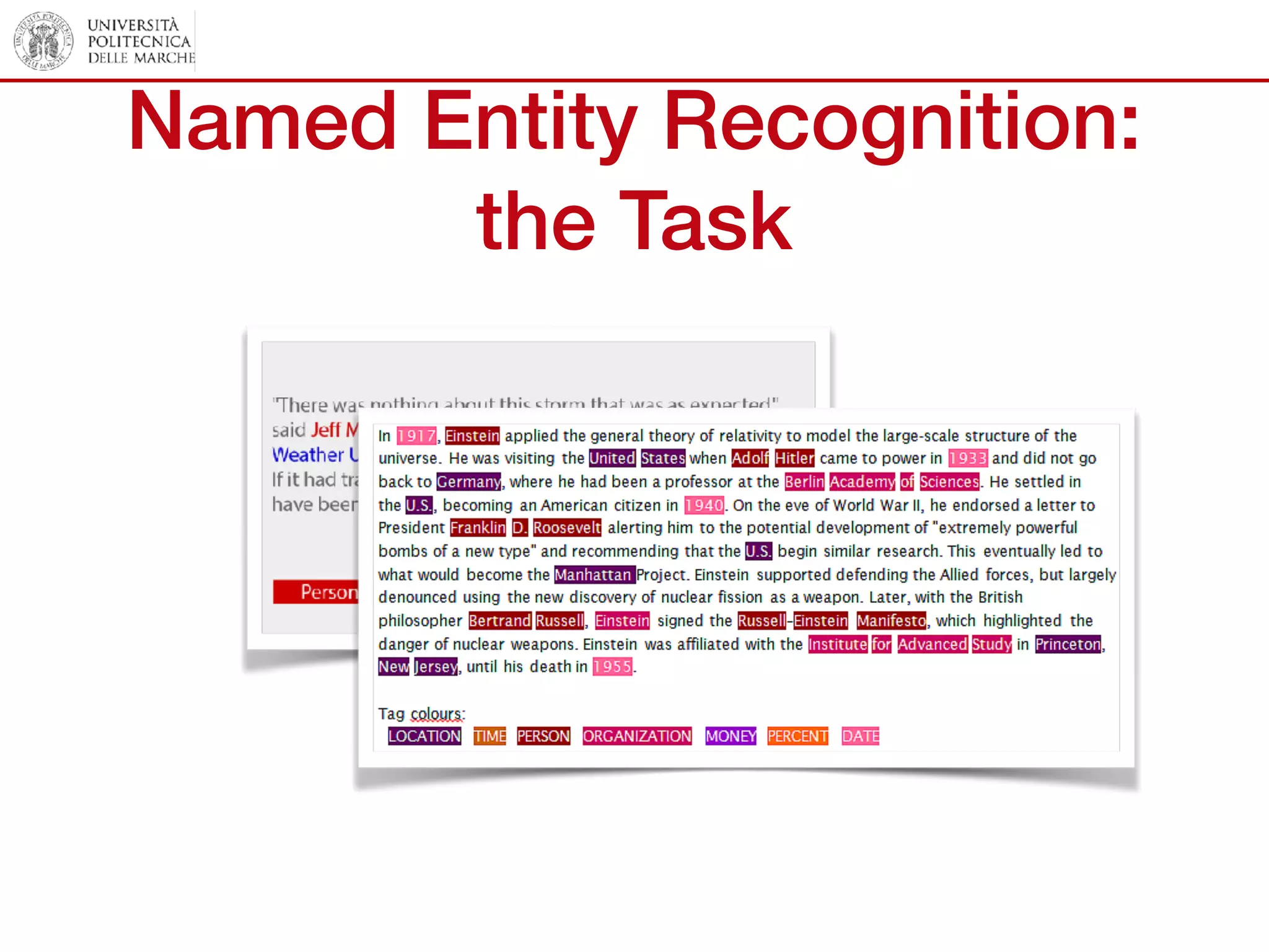 Big Data Analytics course: Named Entities and Deep Learning for NLP | PDF