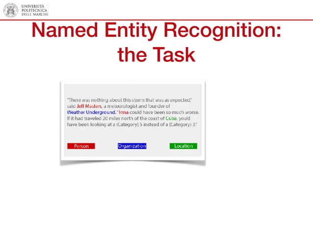 Big Data Analytics course: Named Entities and Deep Learning for NLP | PDF
