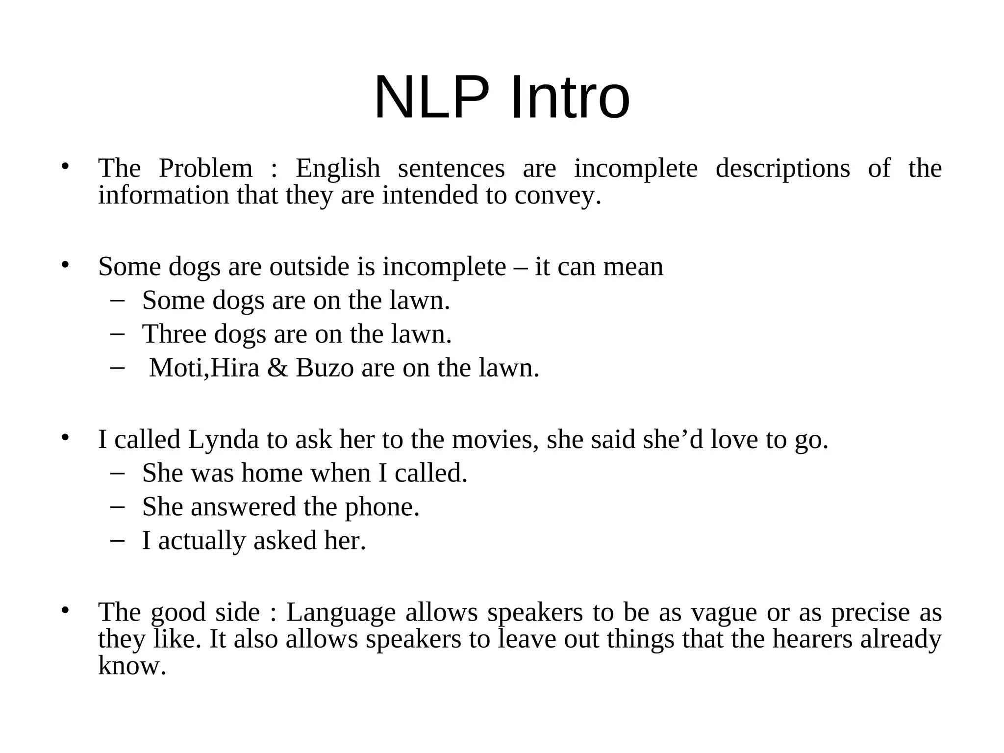 Natural Language Processing Course in AI | PDF