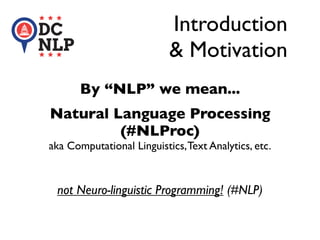 Natural Language Processing Crash Course | PPT