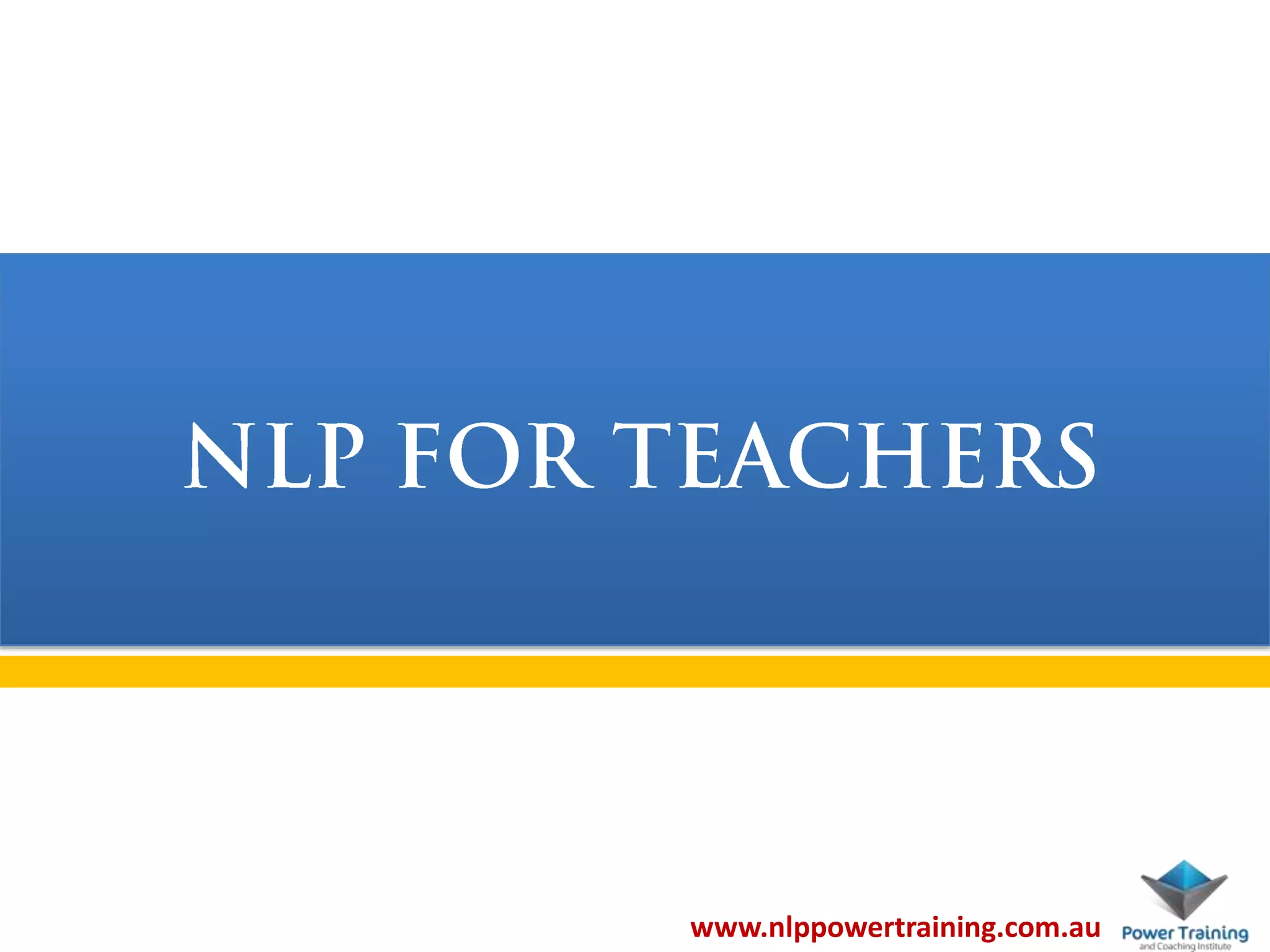 Nlp for Teachers | PPTX