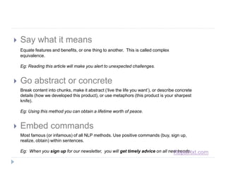 10 NLP techniques for writers | PPT