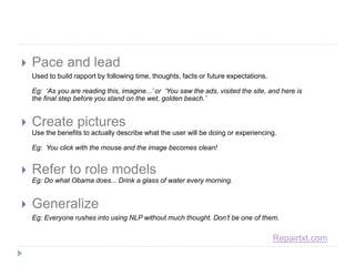 10 NLP techniques for writers | PPT