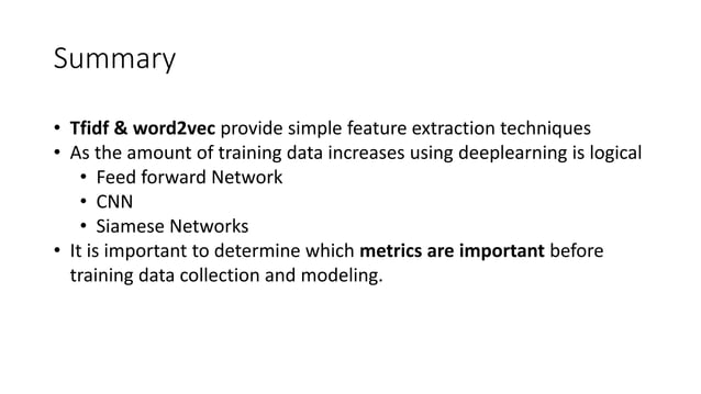NLP Classifier Models & Metrics | PPT