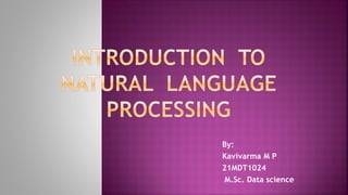Natural Language Processing in Artificial intelligence | PPT