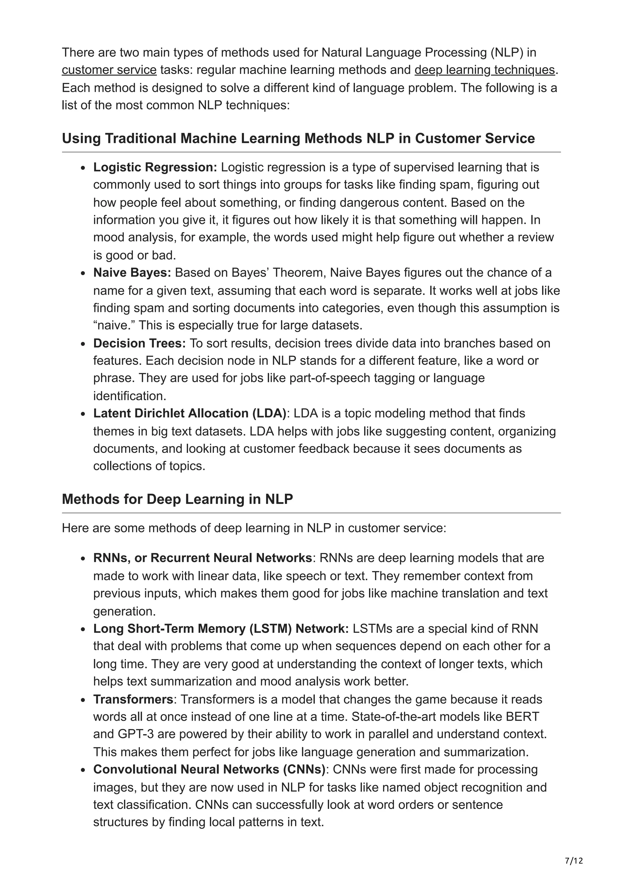 NLP in Customer Service – Complete Guide | PDF