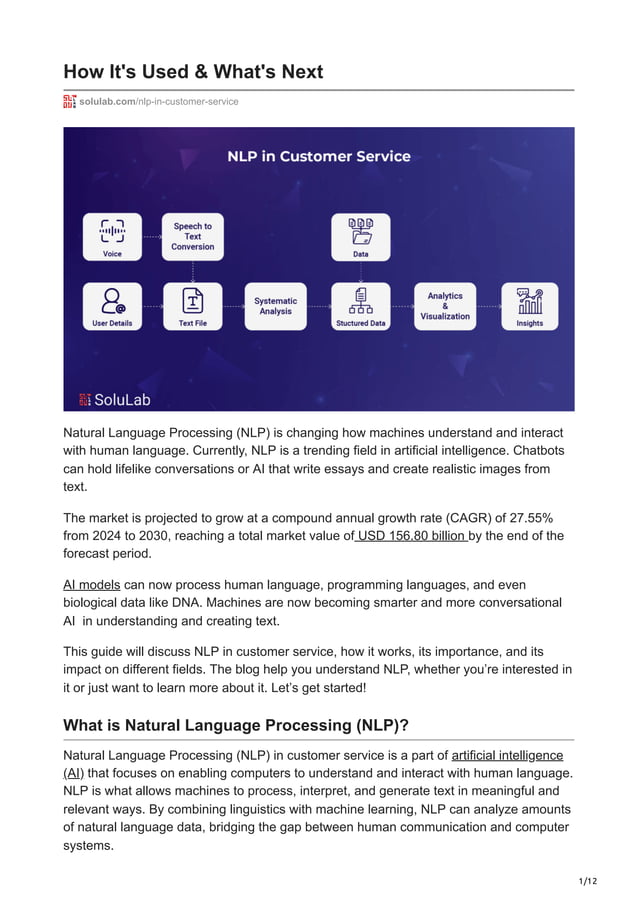 NLP in Customer Service – Complete Guide | PDF