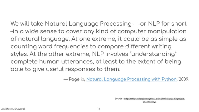 Introduction to Natural Language Processing (NLP) | PDF