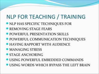 Nlp in your daily life | PPT