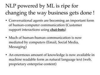 NLP & Machine Learning - An Introductory Talk | PDF
