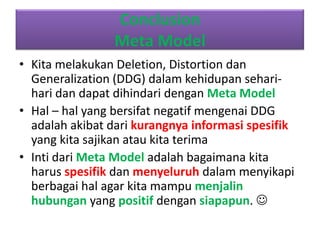 NLP - Sistem Representasi Internal dan Meta Model | PPTX