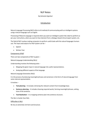 Amity NLP Notes | PDF