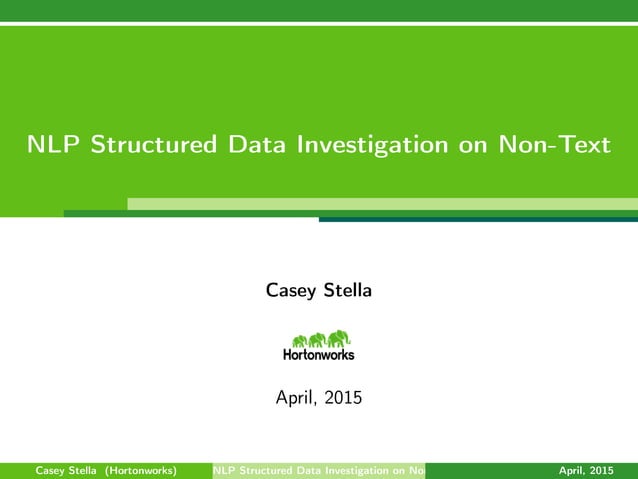 Natural Language Processing on Non-Textual Data | PPT