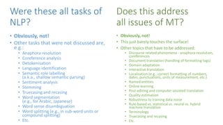 NLP pipeline in machine translation | PPTX