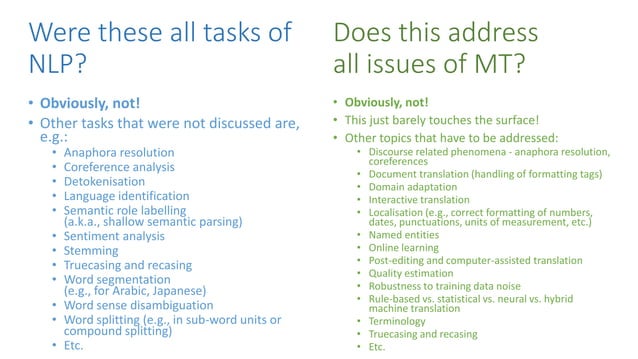 NLP pipeline in machine translation | PPTX