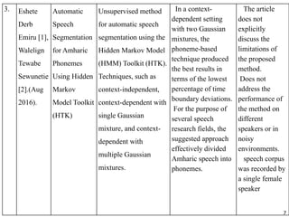 speech segmentation based on four articles in one. | PPTX