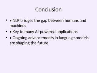 Natural Language Processing, Applications Of NLP | PPTX